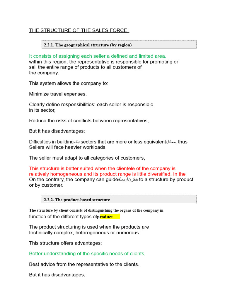 Sales Force Structure and Management Guide | PDF | Sales | Customer