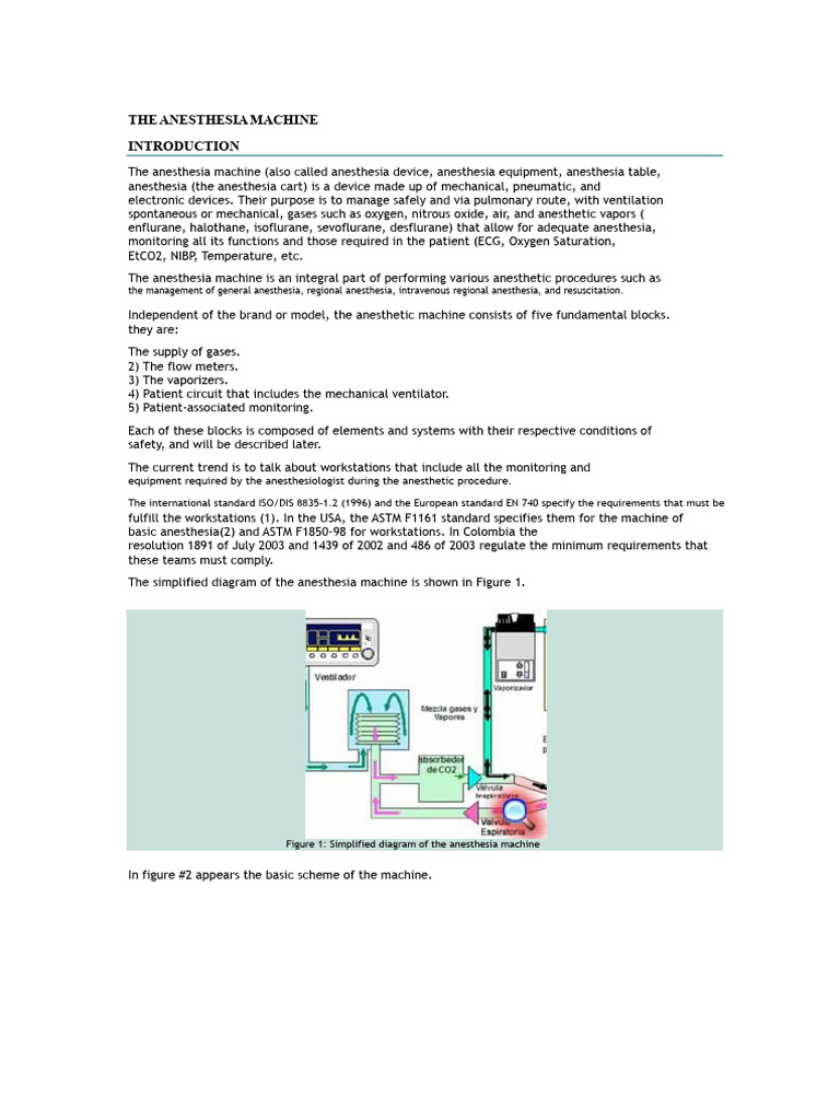 Overview of Anesthesia Machines | PDF | Evaporation | Anesthesia