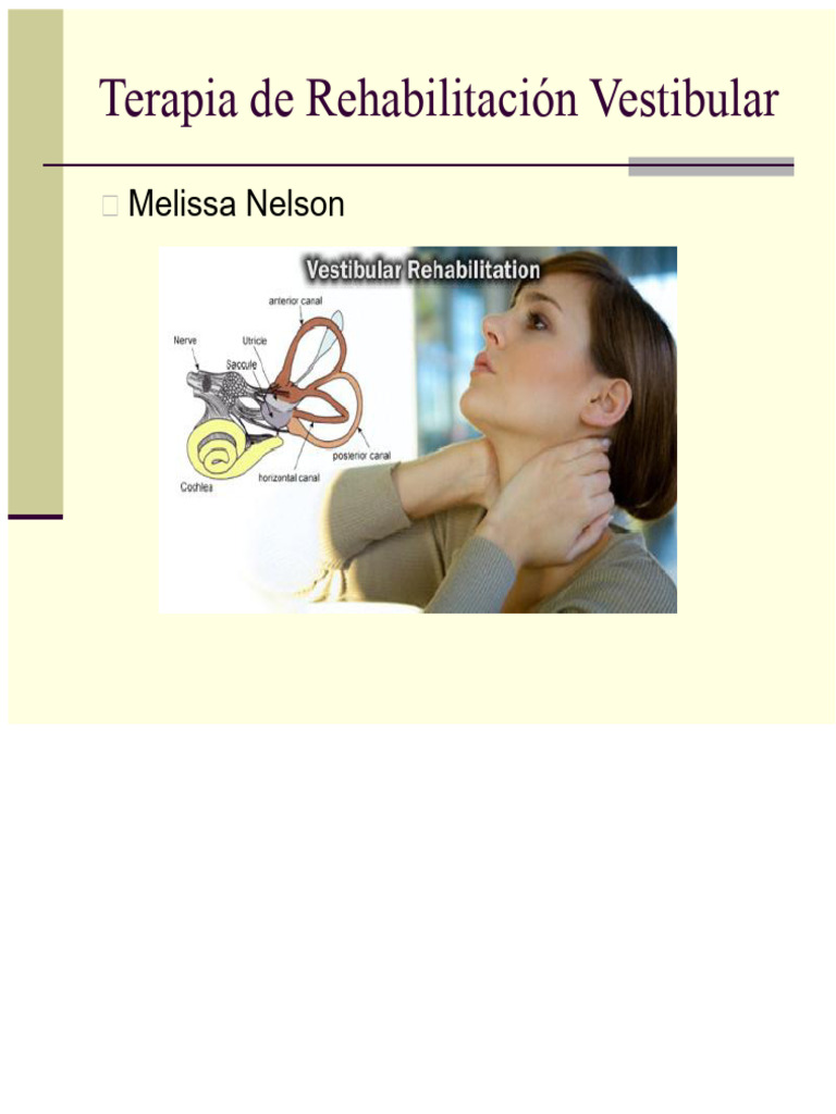 Terapia de Rehabilitación Vestibular | PDF | Oído | Enfermedades y ...