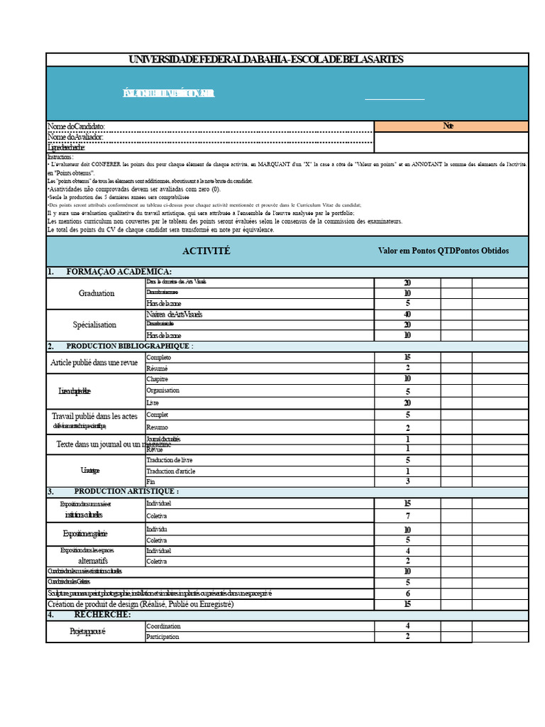 Barema - Évaluation Curriculum | PDF