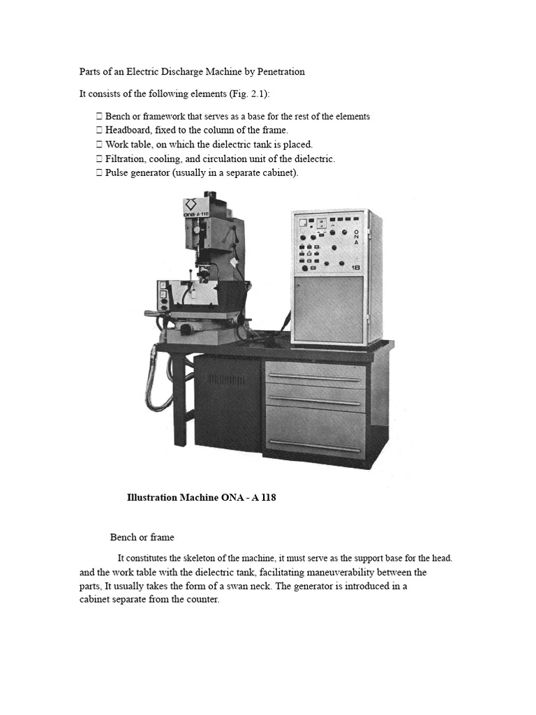 Components of Electric Discharge Machines | PDF | Electricity | Electronics