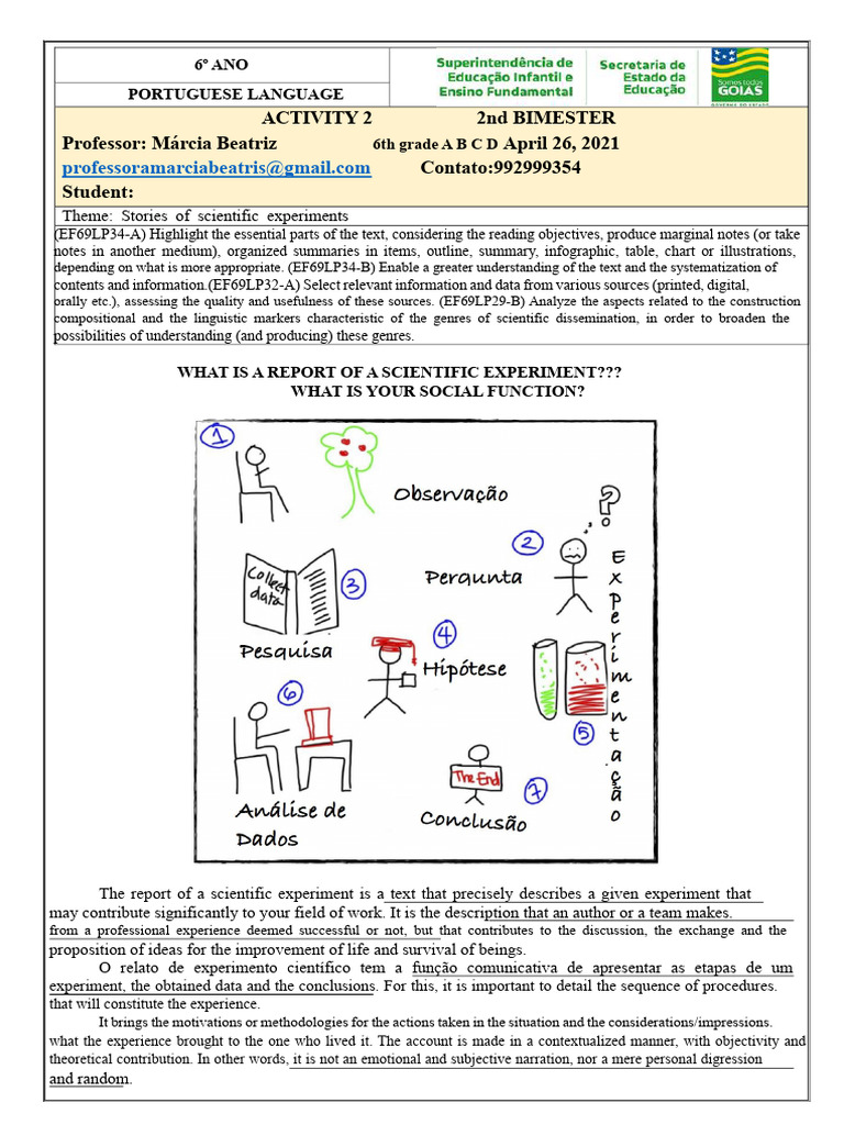 Scientific Experiment Report Guide | PDF | Experience