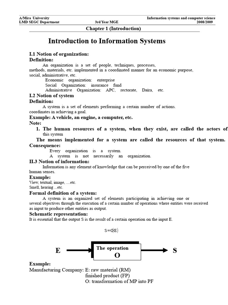 Introduction to Information Systems | PDF | System | Information