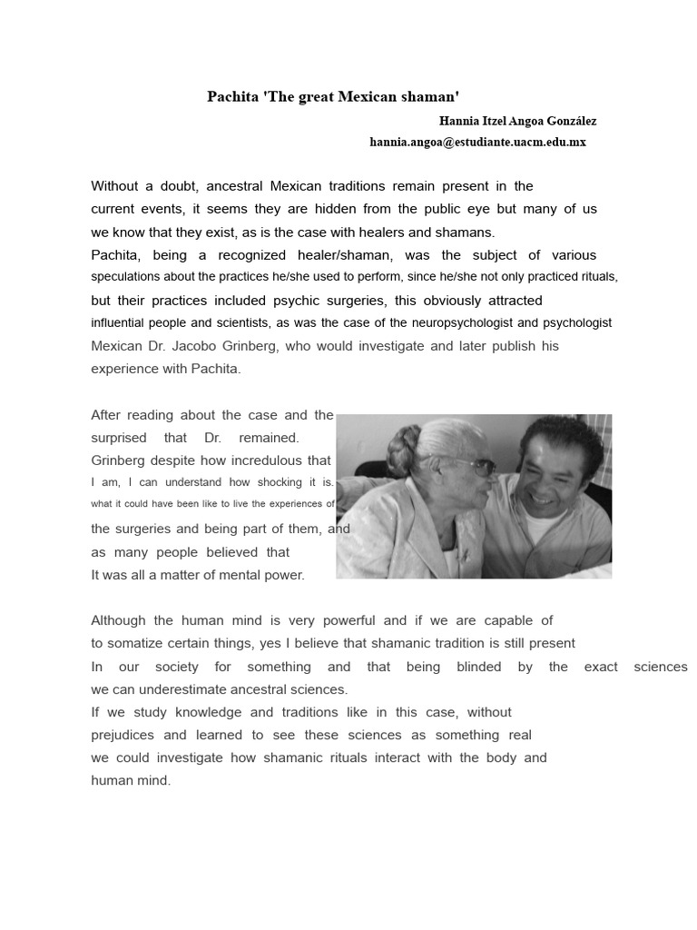 Pachita: The Great Mexican Shaman | PDF | Shamanism | Faith Healing