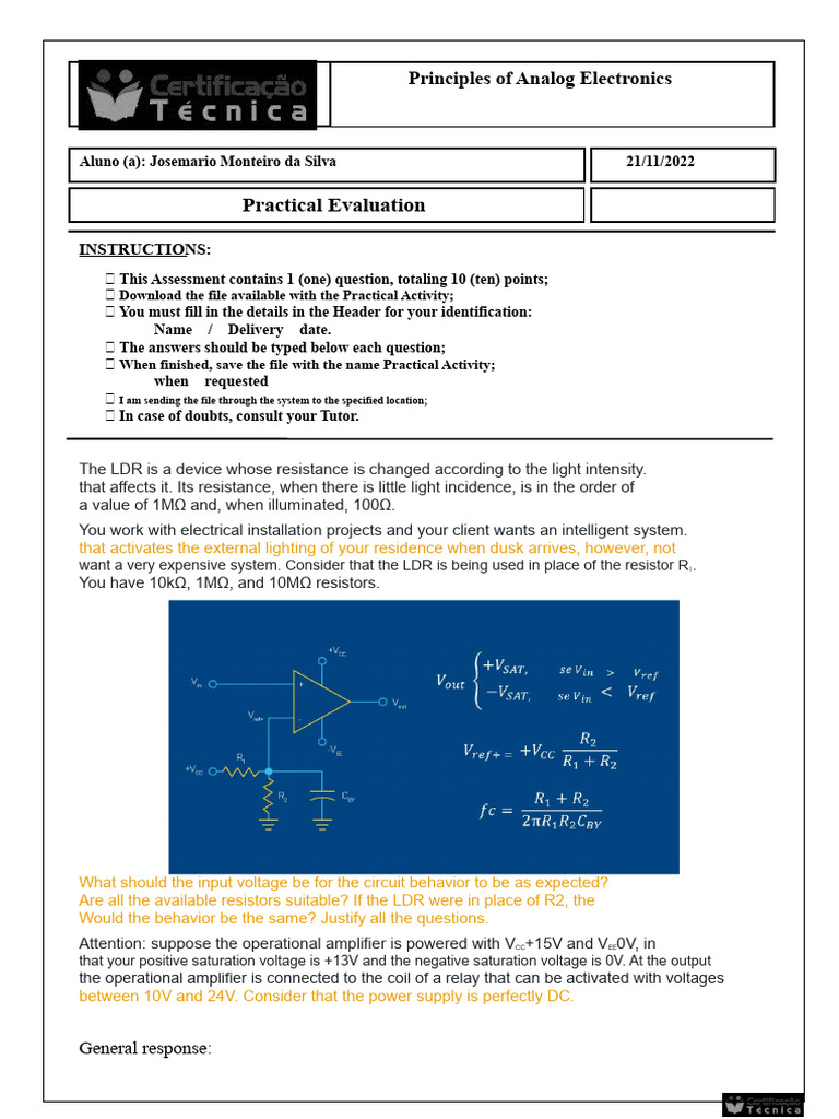 Principles of Analog Electronics | PDF | Resistor | Operational Amplifier