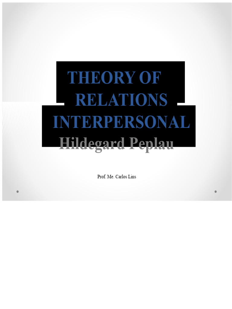 Theory of Interpersonal Relations | PDF | Liberal Arts Education ...