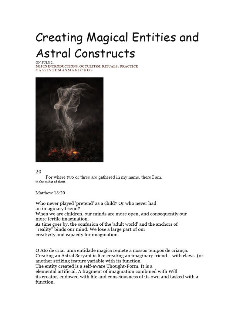 Creating Magical Entities and Constructs | PDF | Imagination