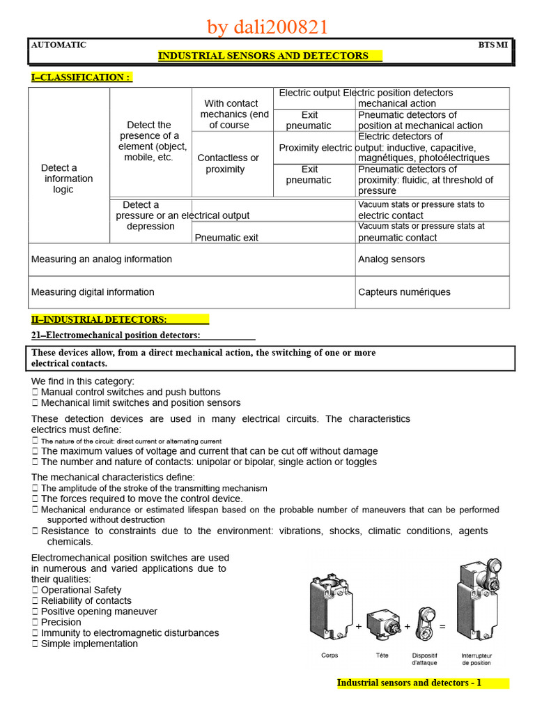 Industrial Sensors and Detectors Overview | PDF | Sensor | Relay
