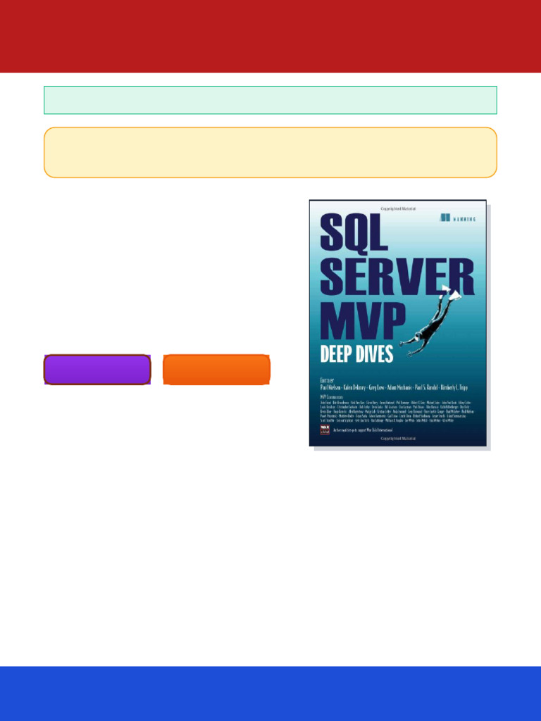 SQL Server MVP Deep Dives 1st Edition (Edited By) Paul Nielsen ebook special digital edition ...