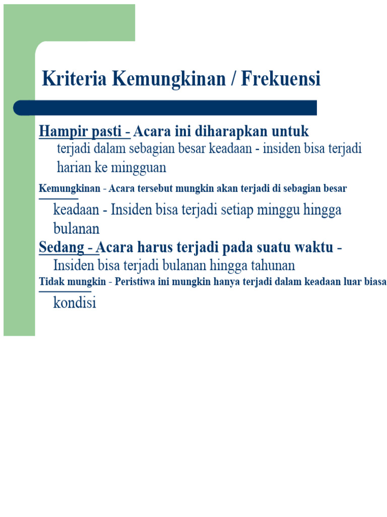 Contoh Matriks Penilaian Risiko | PDF