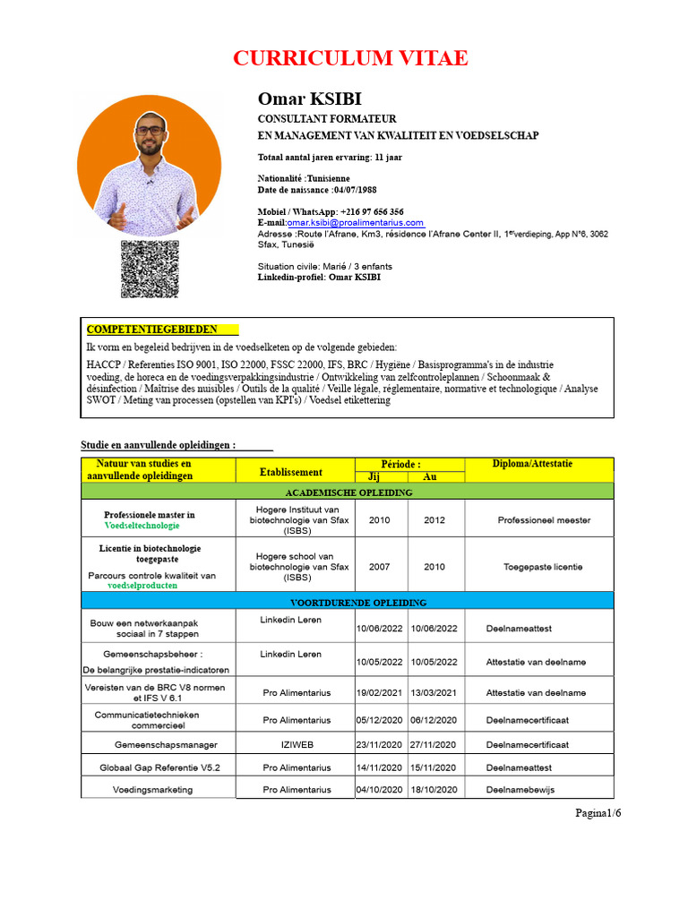 CV Omar KSIBI NL 01-2023 | PDF