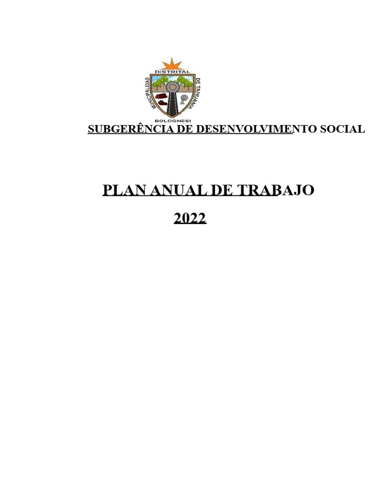 PLANO_ANUAL_DE_TRABALHO_SGDS - cópia | PDF | Adolescência | Instituição