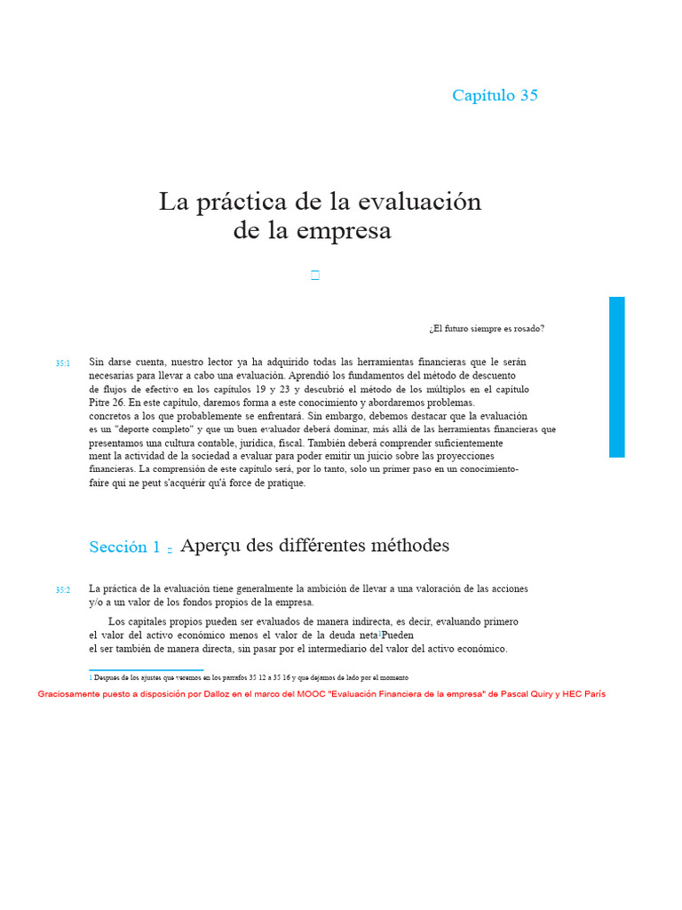 Evaluación Vernimmen Vernimmen | PDF | Deuda | Contabilidad