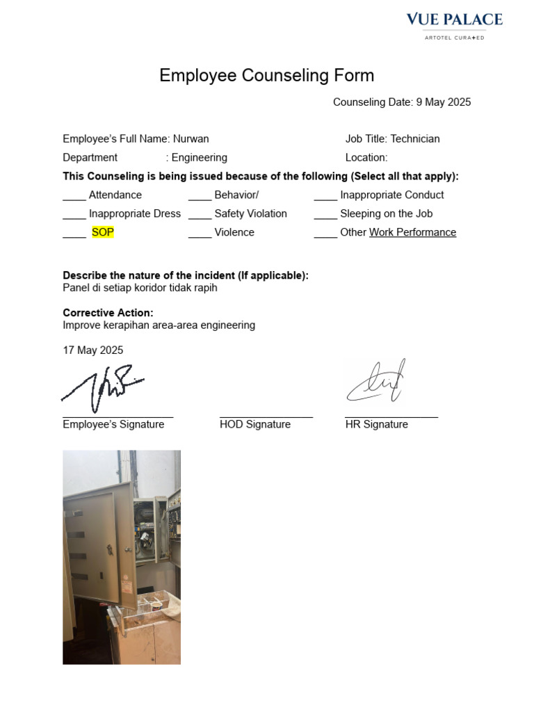 Employee Counseling Form Template | PDF