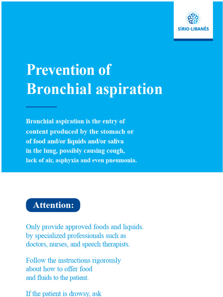 Preventing Bronchial Aspiration Risks | PDF