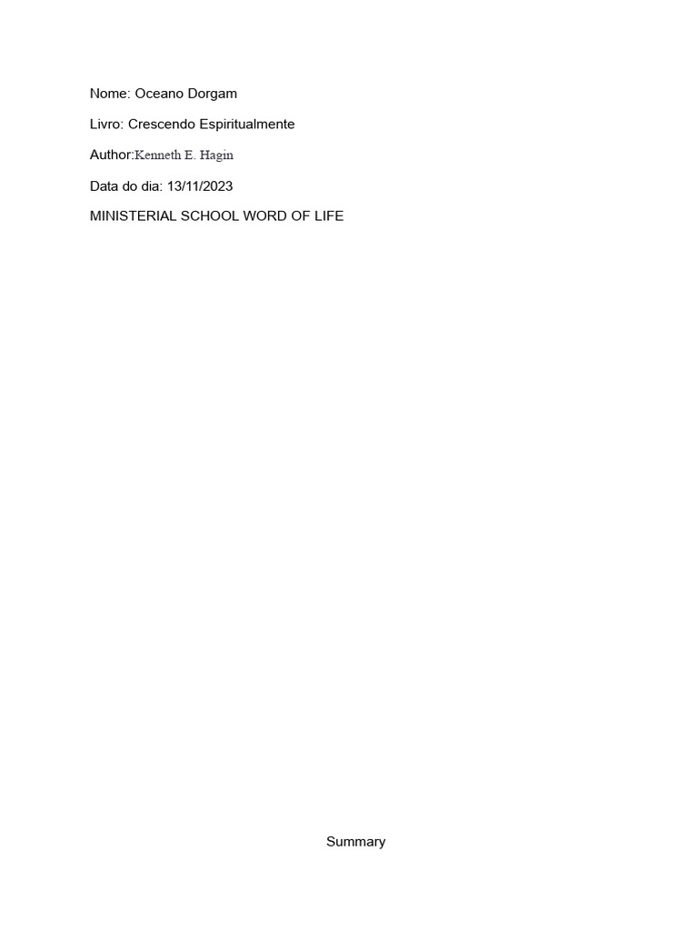 Summary of The Book "Growing Spiritually" (Oceano Dorgam) | PDF ...