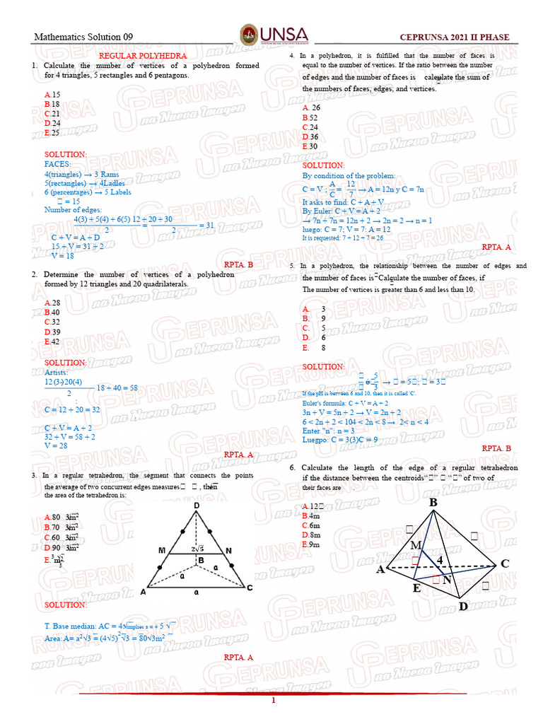 03 Mathematics Solution 09 II Phase 2021 | PDF | Triangle | Rectangle