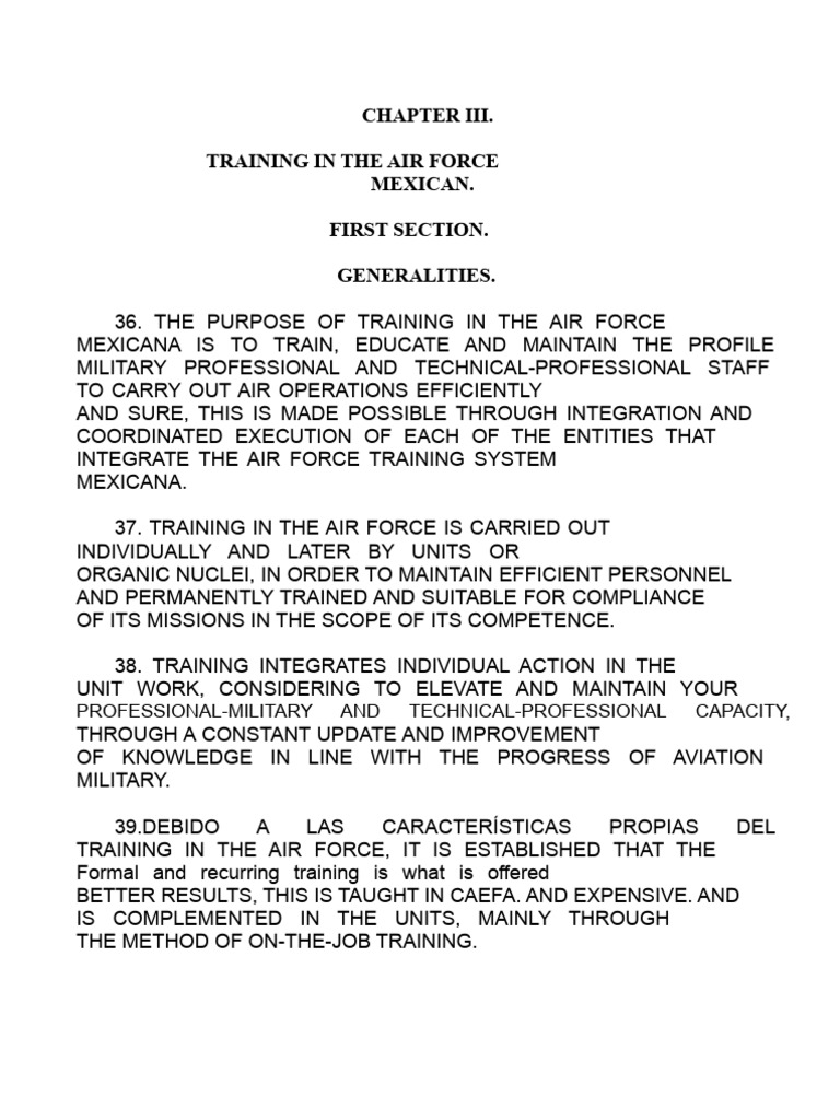 Air Force Training Manual | PDF | Military | Integral
