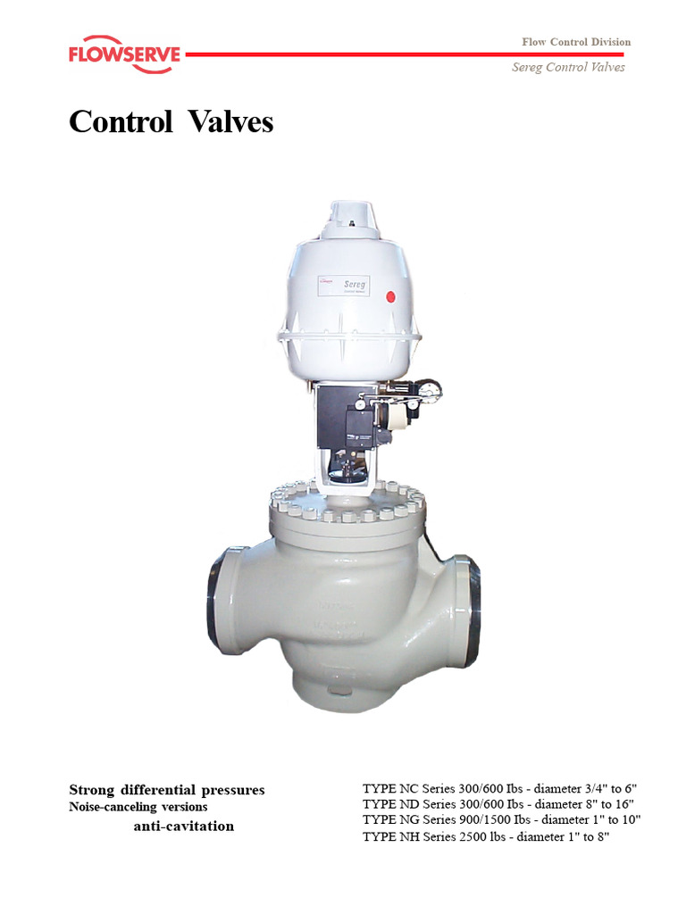 Sereg Control Valves Specifications Guide | PDF | Stainless Steel | Valve