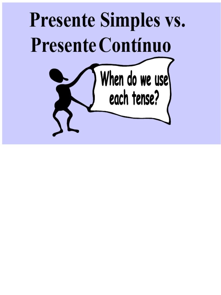 Simples Presente vs Presente Contínuo.ppt | PDF