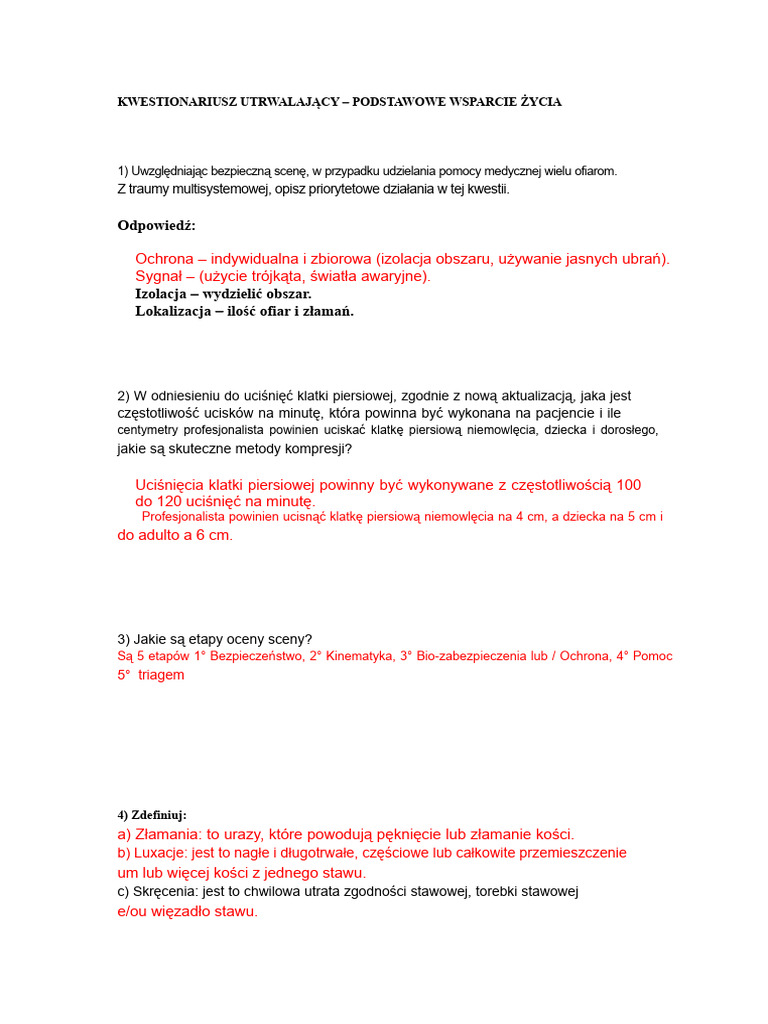 Gabarit SBV - Podstawowe Wsparcie Życia | PDF