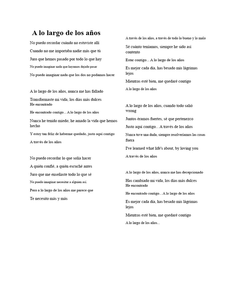 A Lo Largo de Los Años | PDF | Música grabada | Grabación de sonido