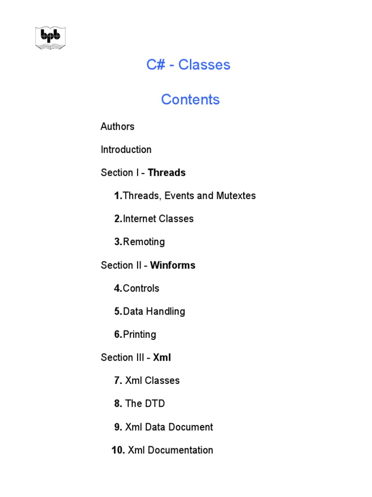 C# - Classes | Download Free PDF | Xml | Parameter (Computer Programming)