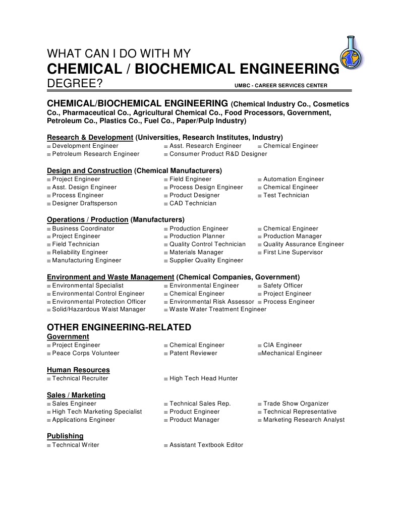 Career Paths for Chemical Engineers | PDF | Engineer | Chemical Engineering