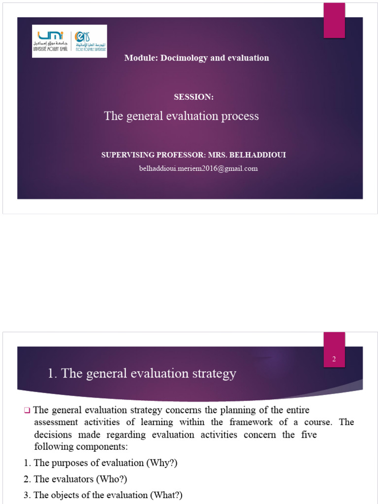 General Evaluation Strategies in Education | PDF | Educational ...