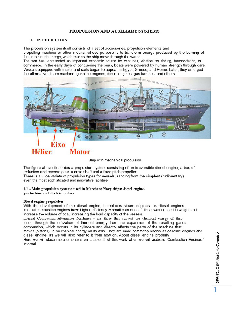 Propulsion and Auxiliary Systems | PDF | Marine Propulsion | Engines