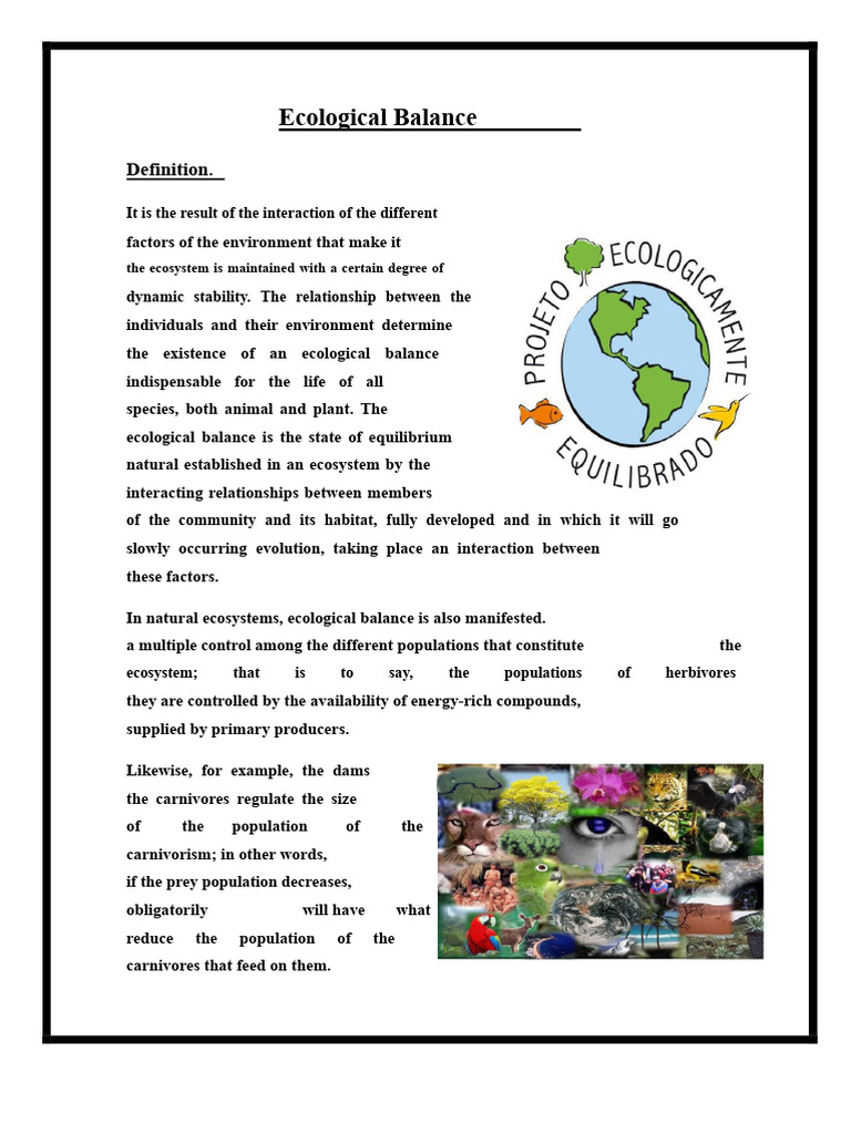 Understanding Ecological Balance and Global Warming | PDF | Climate ...