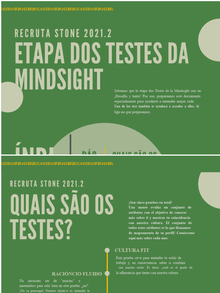 Pruebas de Mindsight | PDF