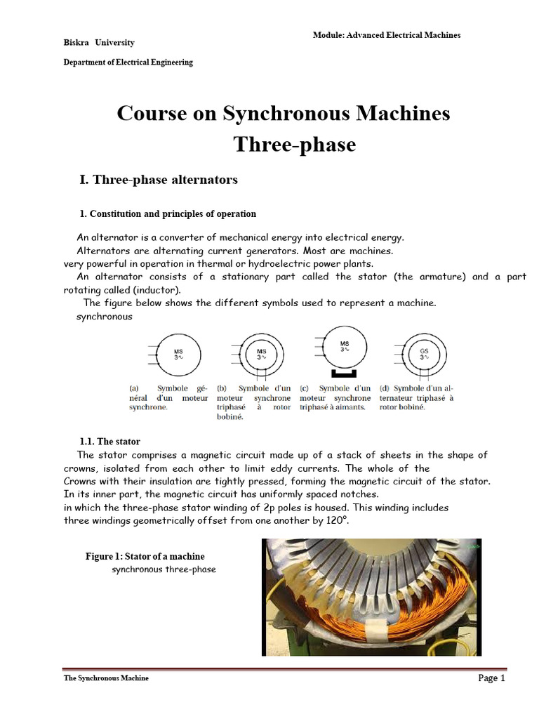 Advanced Synchronous Machines Overview | PDF | Electric Motor | Inductance