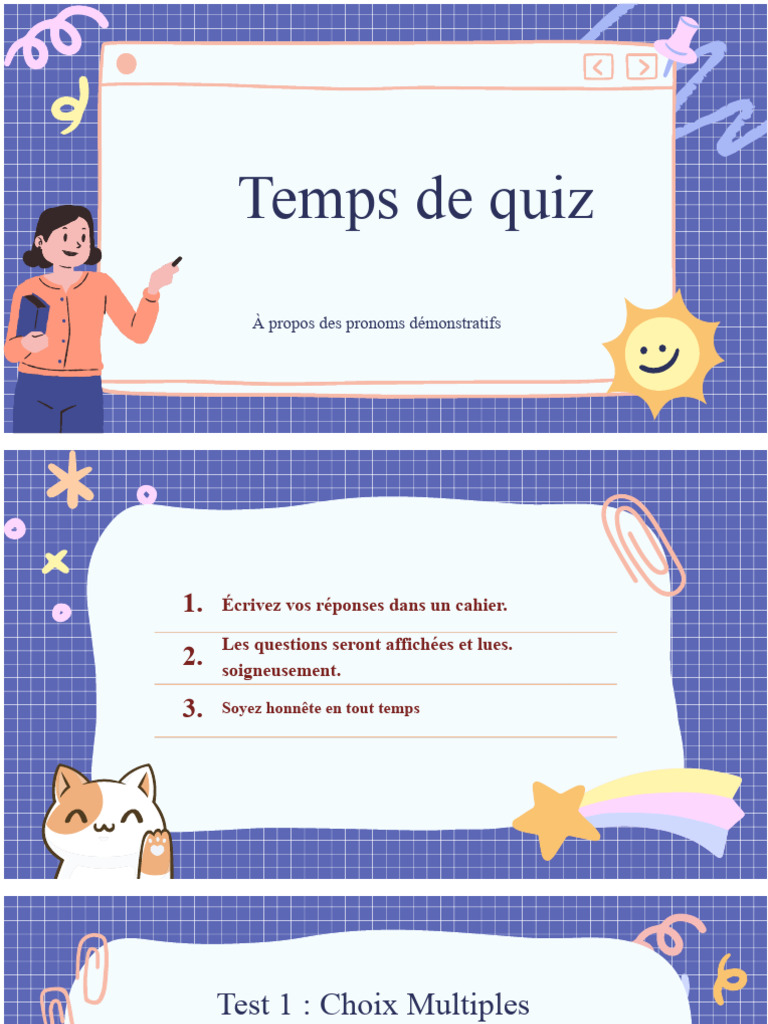 Quiz sur les pronoms démonstratifs | PDF