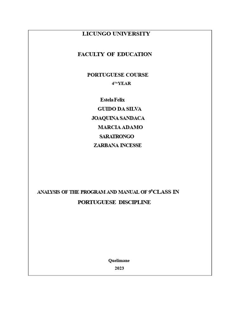 Analysis of the 9th grade curriculum | PDF | Curriculum | Knowledge