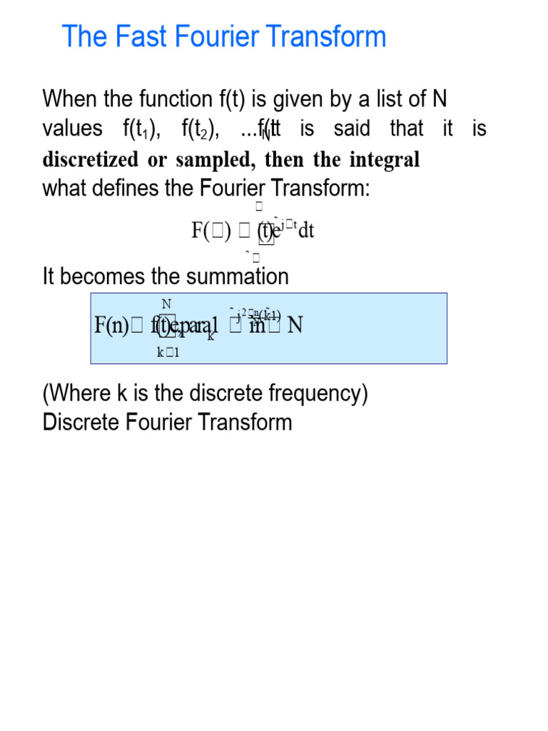 The Fast Fourier Transform.ppt | PDF | Fast Fourier Transform ...