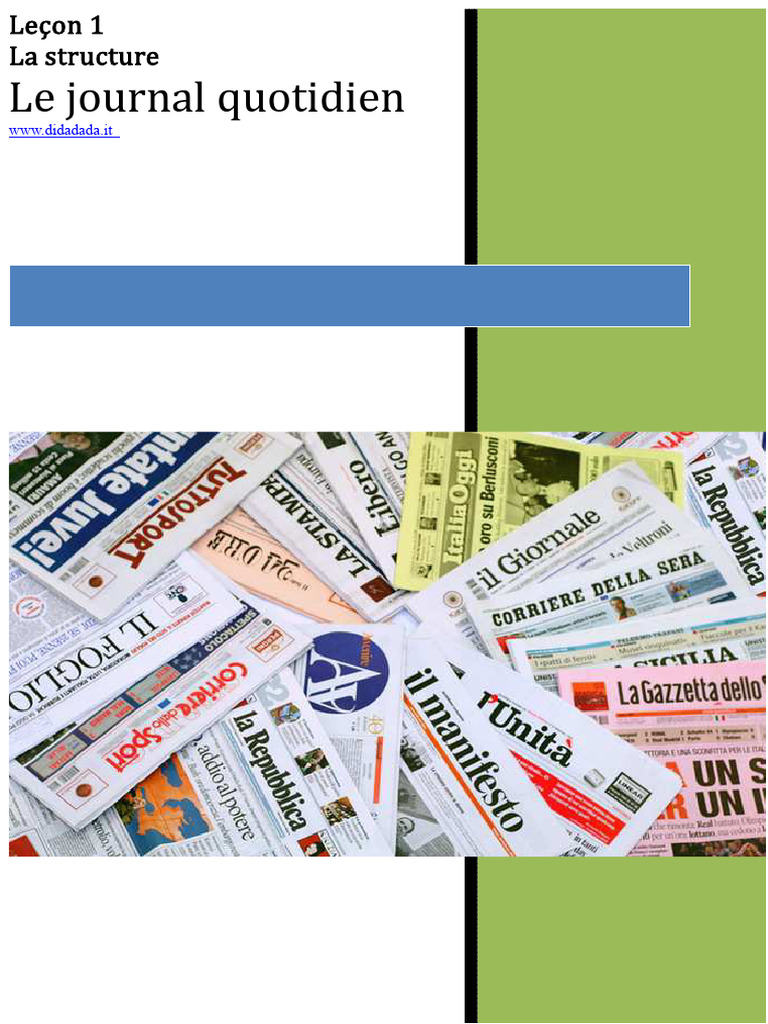 Comprendre la structure d'un journal quotidien | PDF | Journaux