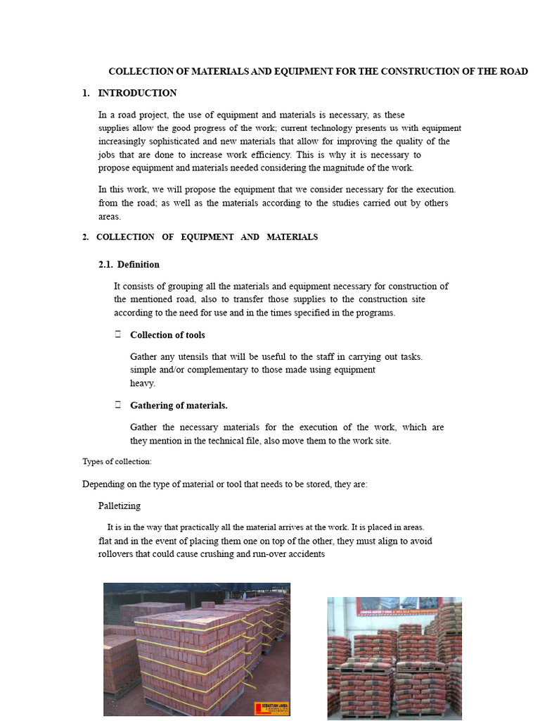 Collection of Materials at the Construction Site | PDF | Dangerous ...