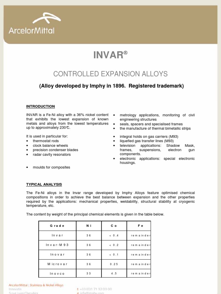 Invar | PDF | Heat Treating | Annealing (Metallurgy)