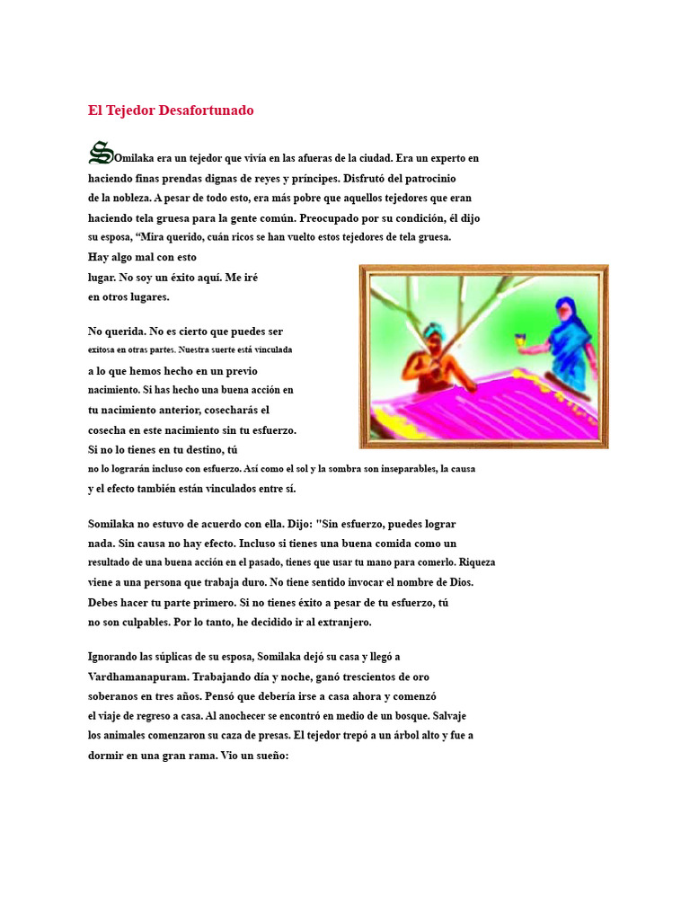 El tejedora desafortunada | PDF