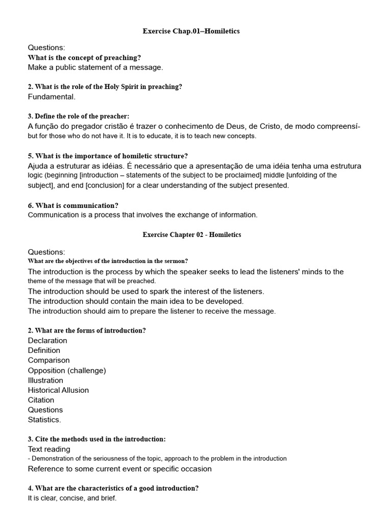 Homiletics: Preaching Essentials Guide | PDF | Sermon | Homiletics