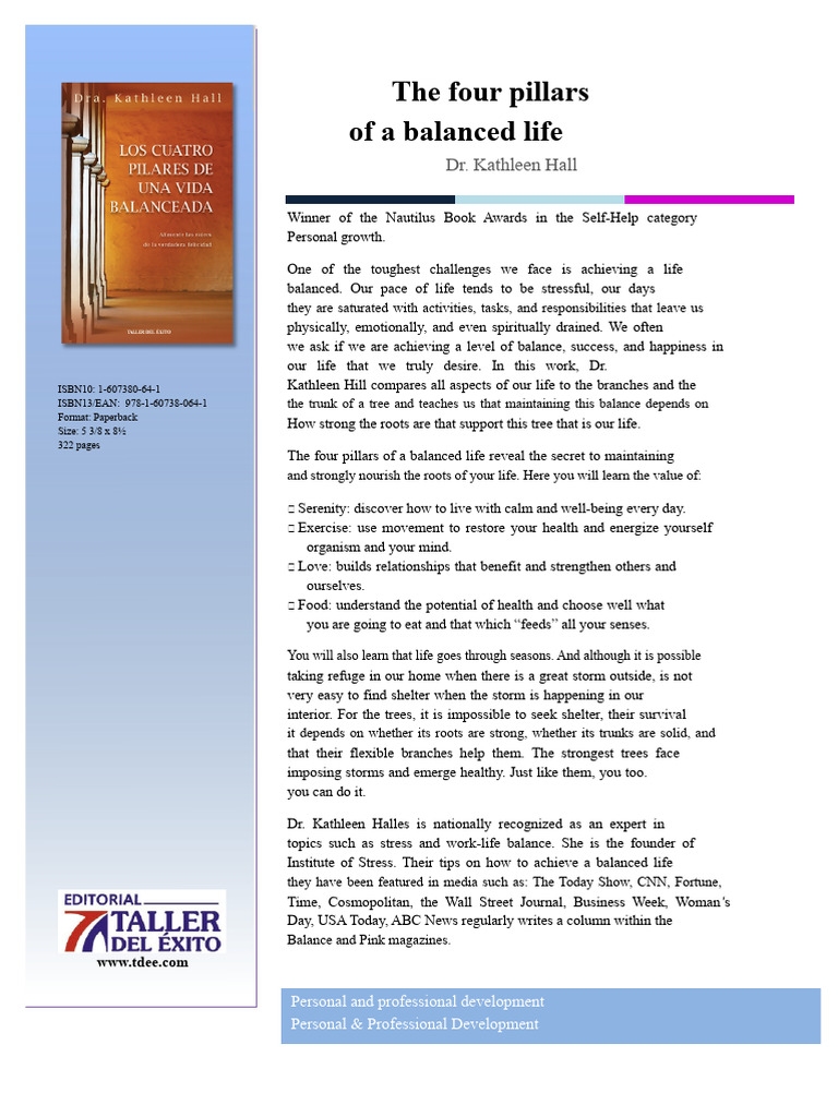 Four Pillars for a Balanced Life | PDF | Psychology
