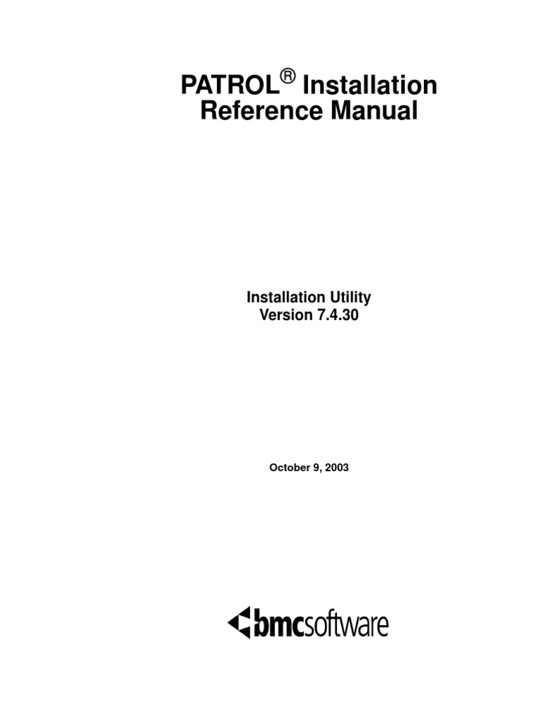 Patrol Installation Reference Manual | PDF | Windows 2000 | Operating System