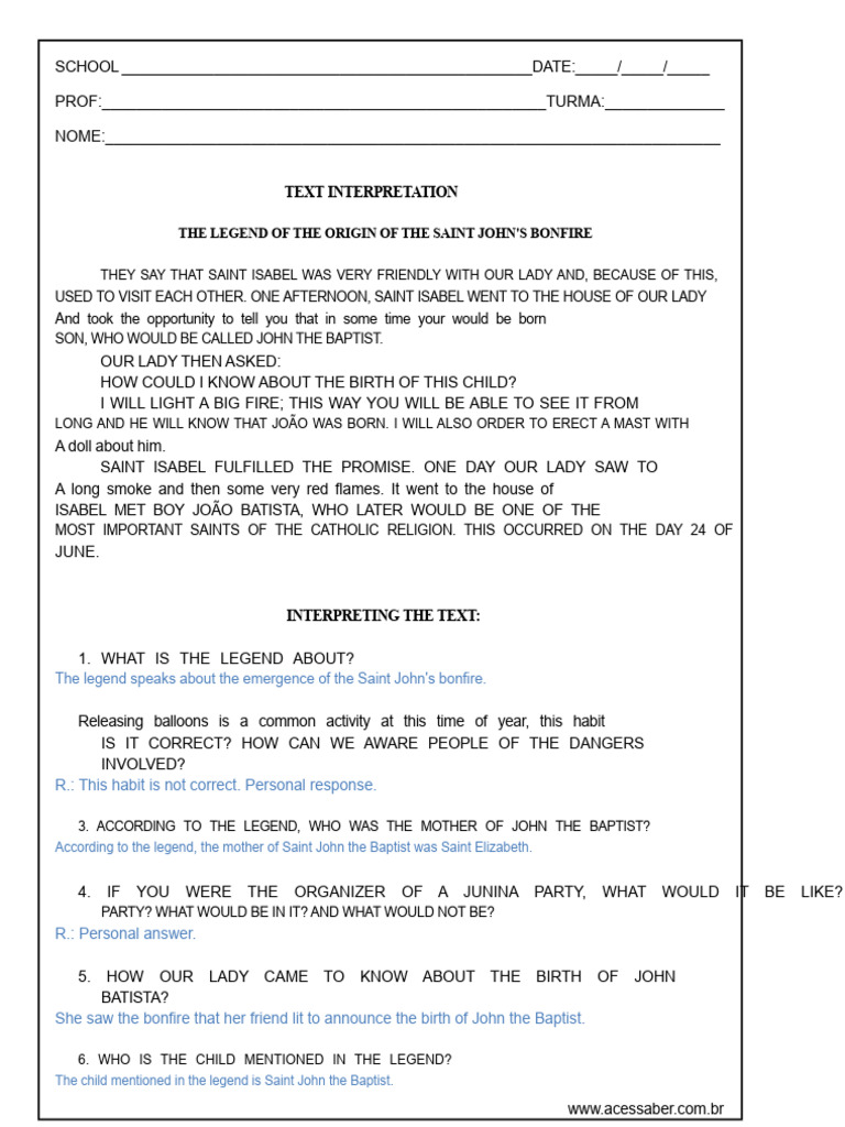 text-interpretation-the-legend-of-the-appearance-of-saint-john's-fire ...