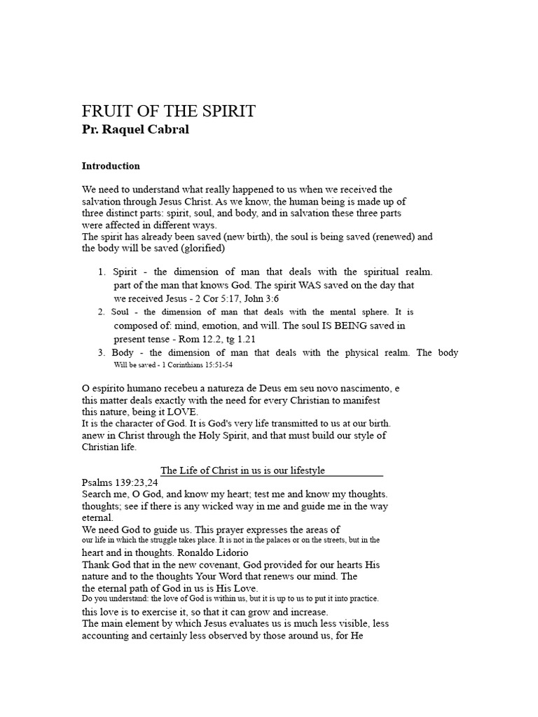 Handbook Fruit of The Spirit | PDF | Fruit Of The Holy Spirit | Lust