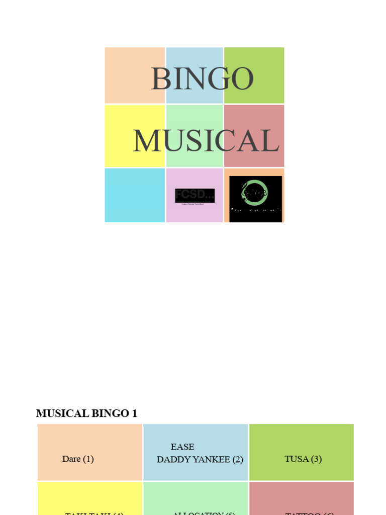 Musical Bingo Game Variations | PDF