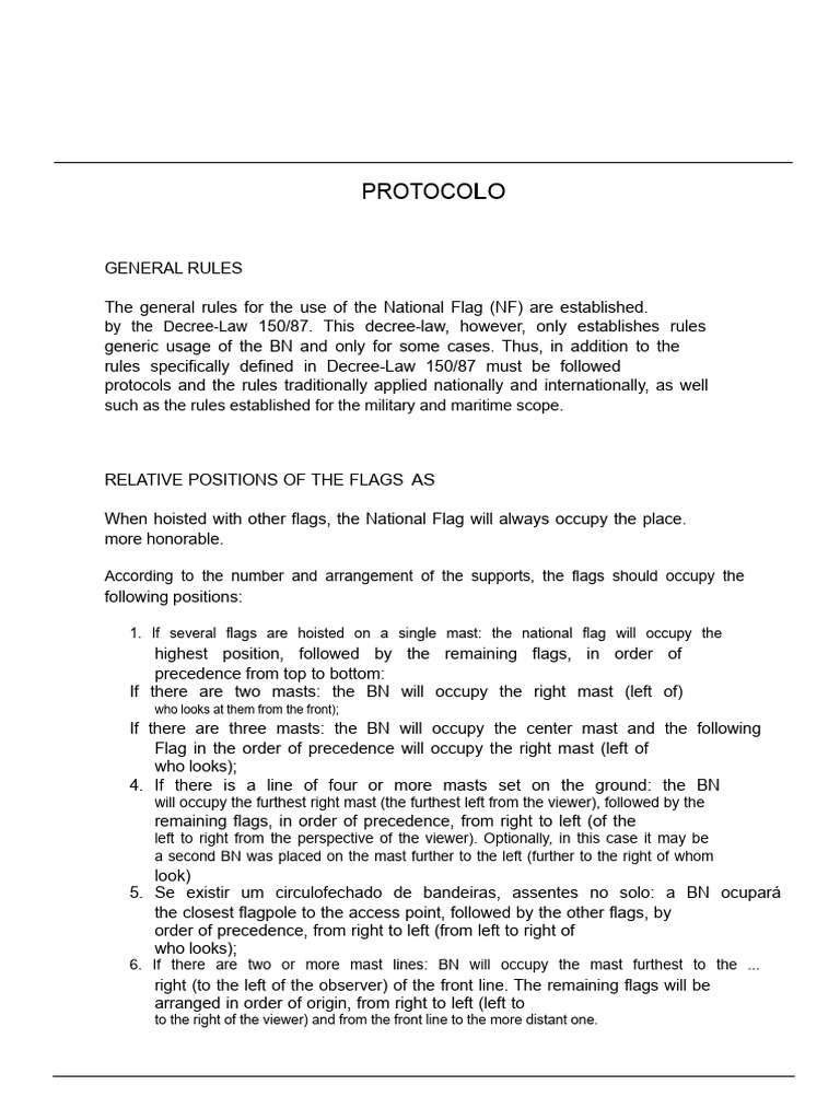 Flags Protocol National Flag | PDF | Flag | Semiotics