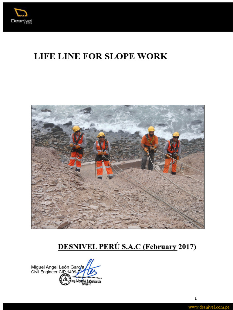 Lifeline System for Slope Safety | PDF | Screw