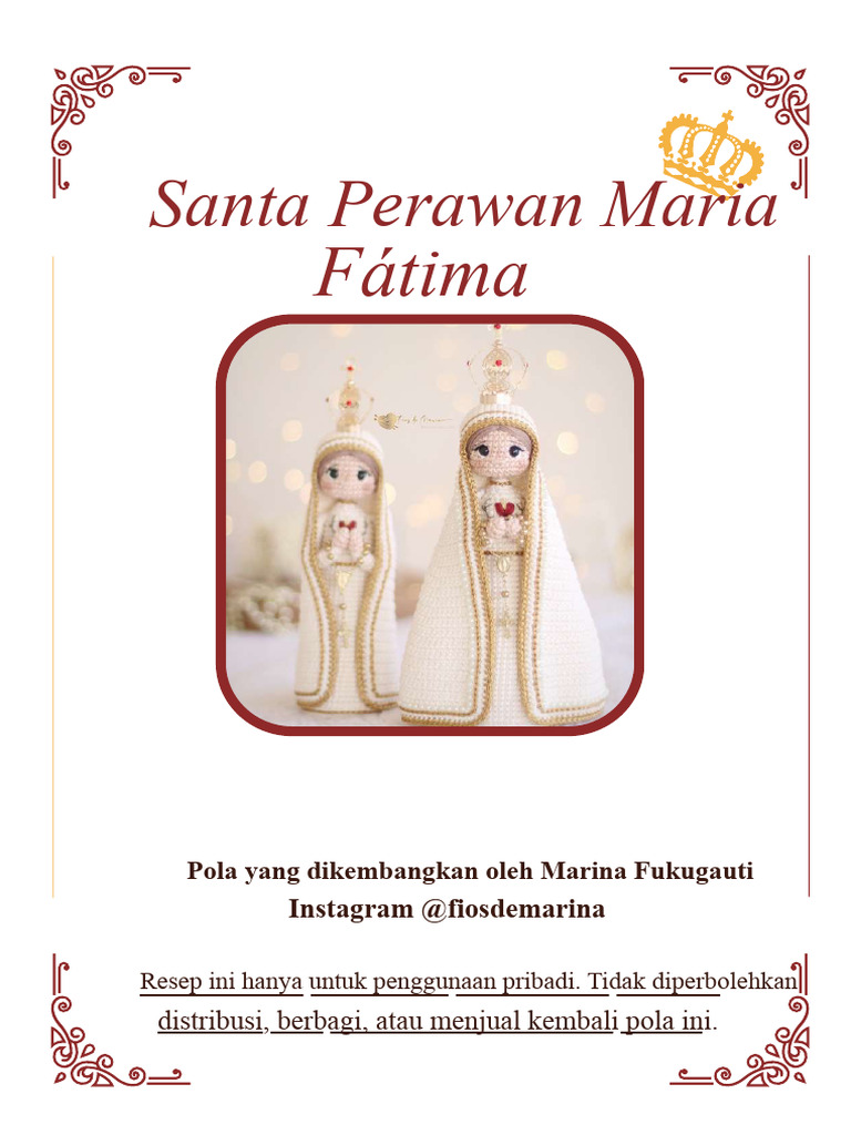 Pola Rajutan Santa Maria Fatima | PDF