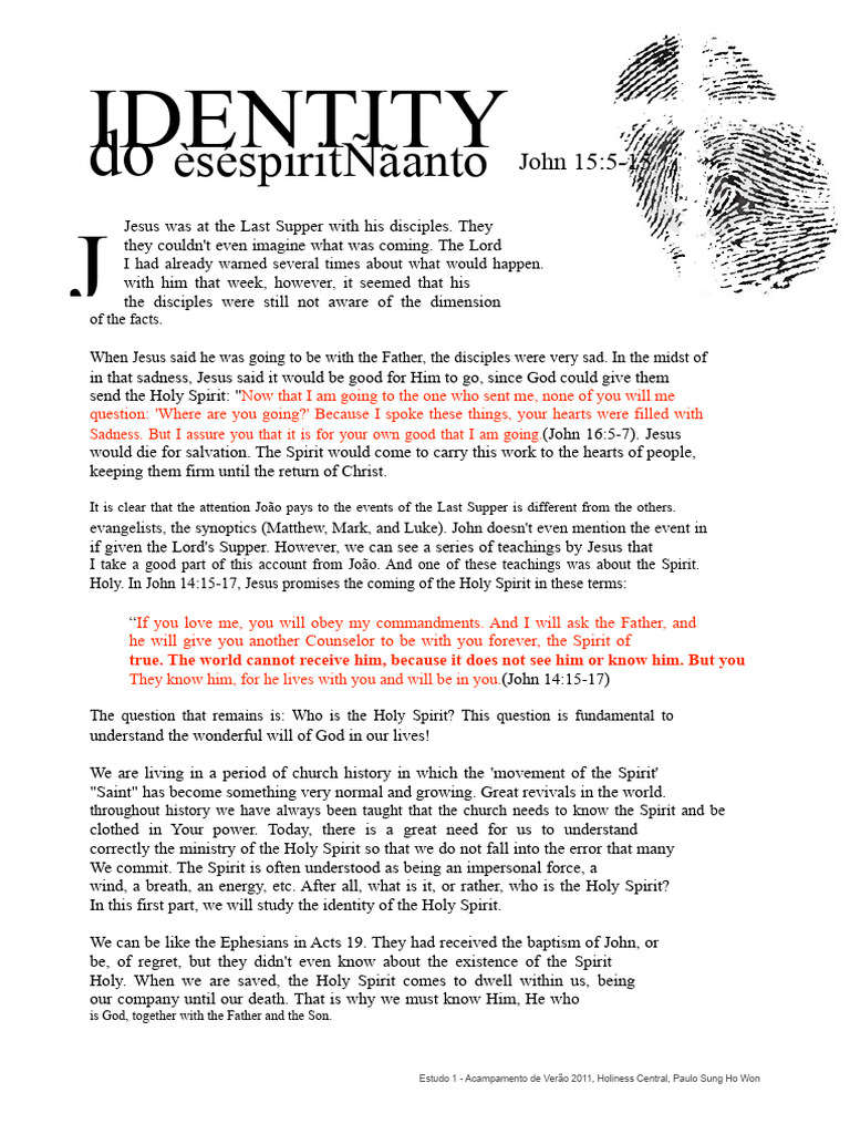 Understanding the Holy Spirit's Identity | PDF | God The Father | Jesus